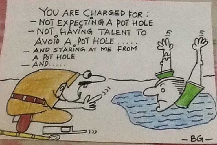 Bengaluru residents use cartoons, memes to make fun of poor infrastructure