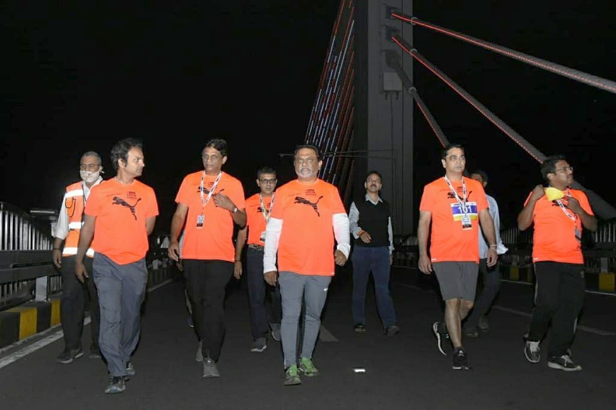 10km and 5km runs held at Hyderabad's cable bridge