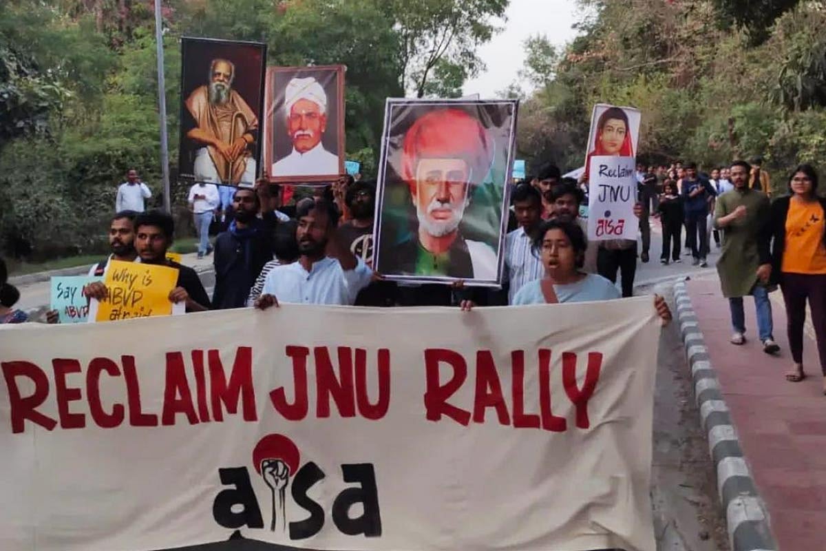 Reclaim JNU: Protest held against ABVP attack on Tamil students