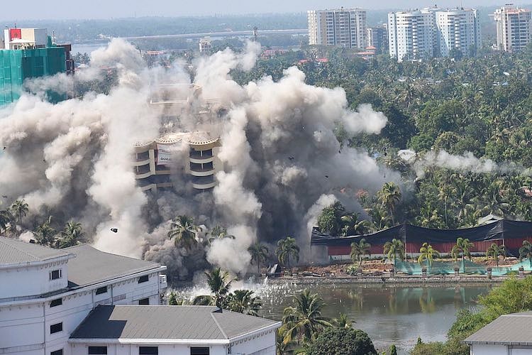 Maradu flat demolition: Municipal authorities asked to explain debris ...