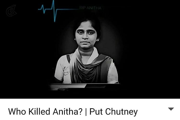 NEET killed Anitha: Put Chutney expresses emotions many in Tamil Nadu feel