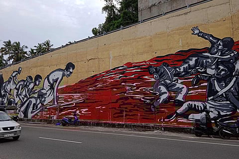 300 years of Attingal Revolt: Kerala Tourism paints 35,000 sq ft mural ...