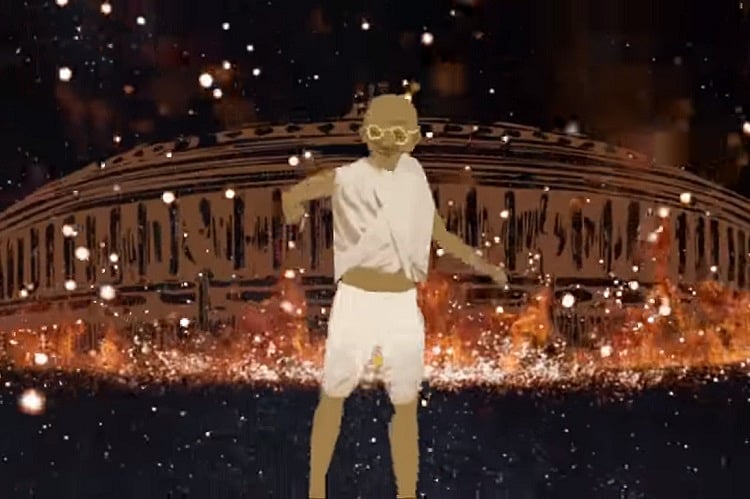 Watch: Break dancing Mahatma Gandhi, decrying state of the nation, is ...