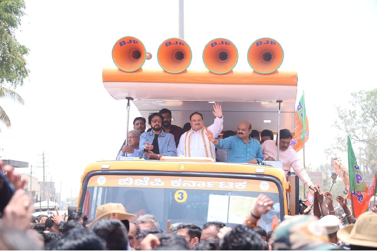 Bommai, Siddaramaiah file their nomination papers, hold massive road shows