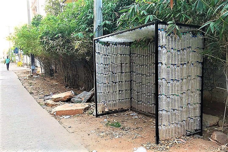 Hyderabad gets its first 'recycled' bus stop made out of plastic bottles