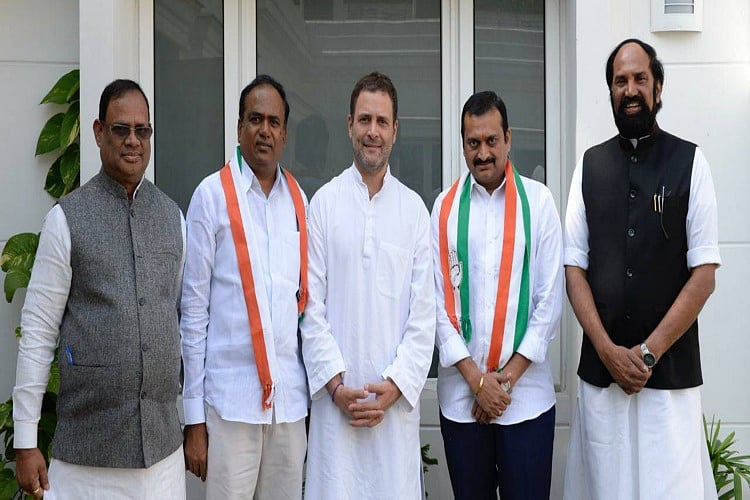 Telugu producer Bandla Ganesh, TRS MLC Bhupathi Reddy join Congress