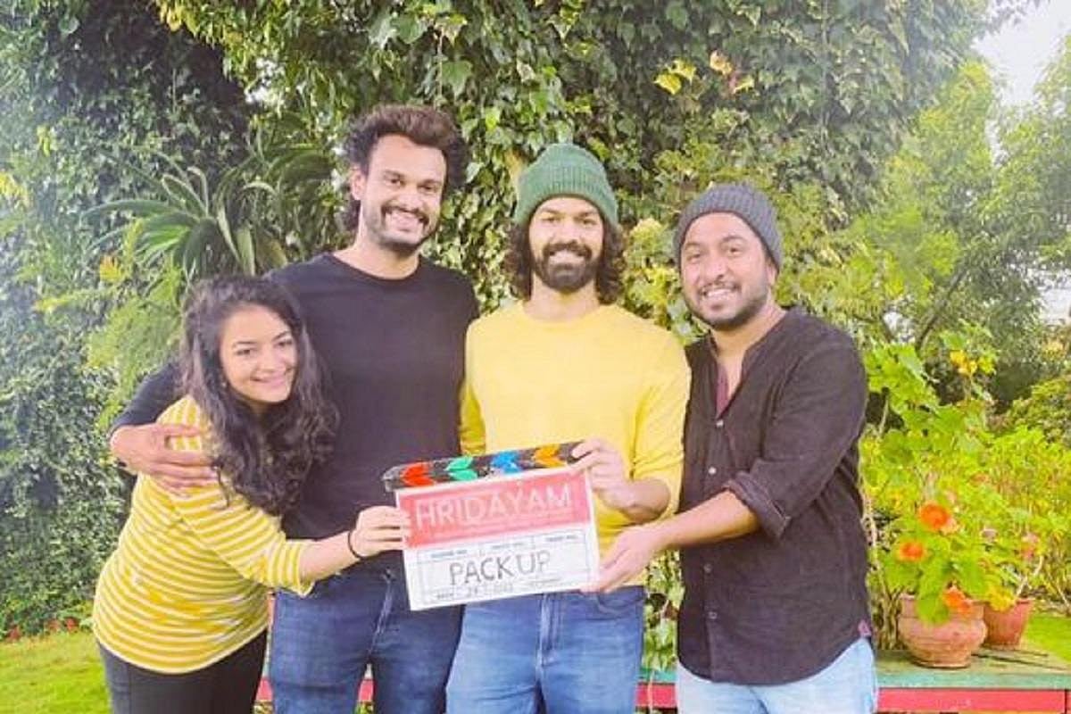 It is pack-up for ‘Hridayam’ starring Darshana, Kalyani and Pranav Mohanlal