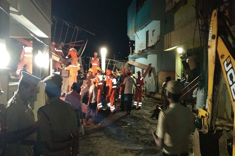 One dead, 32 injured in Chennai building collapse, rescue operations ...