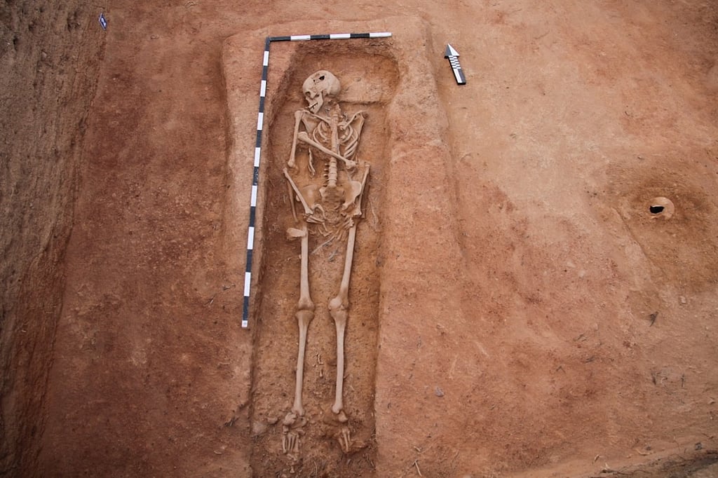 Adult human skeleton unearthed at Keezhadi excavation site