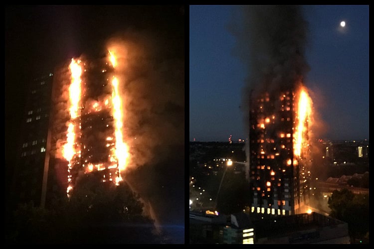 Massive fire engulfs 27-storey London apartment, 40 fire engines deployed