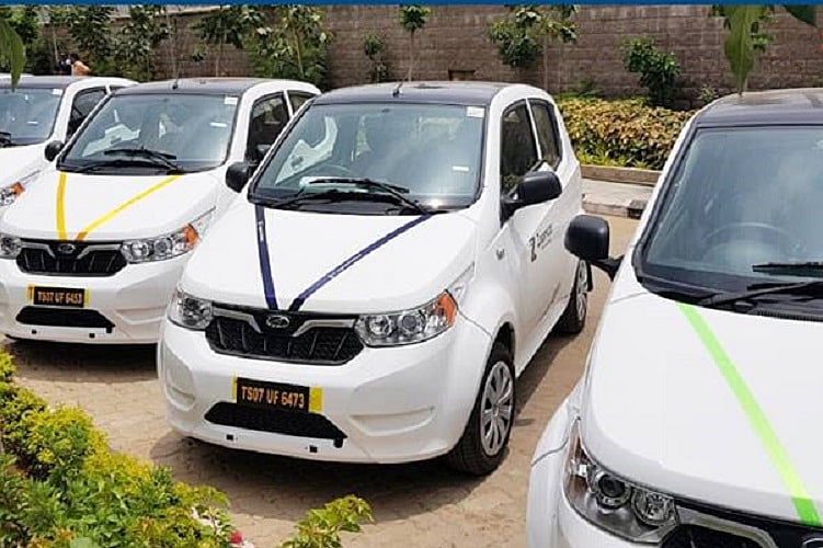25 electric cars for rent launched at Miyapur station by Hyd Metro Rail
