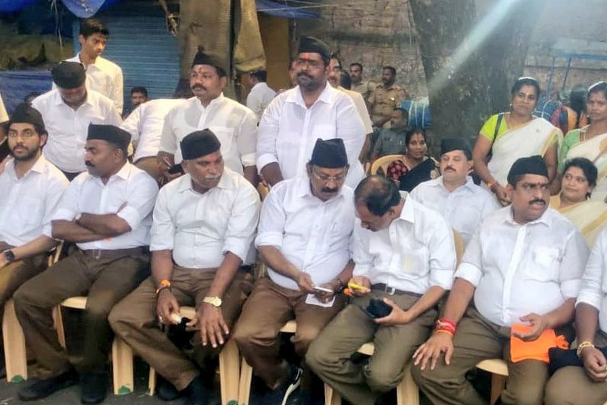 Clad in RSS uniform, Puducherry BJP ministers lead rally on Gandhi Jayanthi