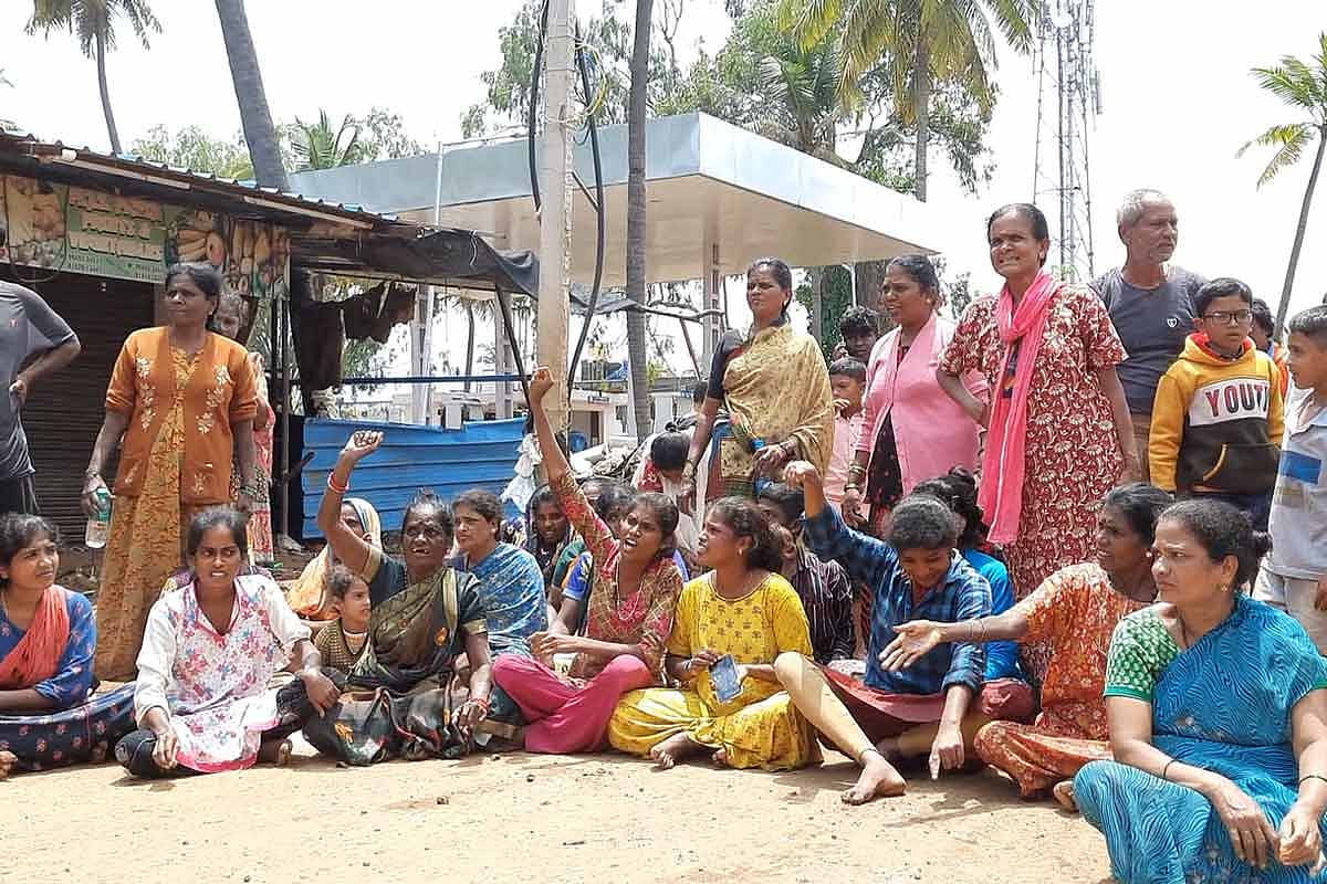 Residents of flood-affected Ramanagara city protest demanding compensation