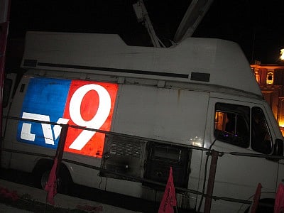 Why are TV9 Telugu journalists sporting black bands?