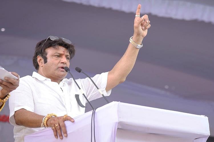 Actor Balakrishna campaigns for People's Front, conducts road shows in Hyd
