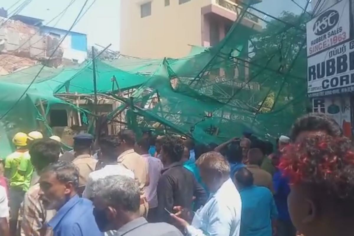70-year-old building collapses in Chennai’s Parry’s Corner, four feared ...