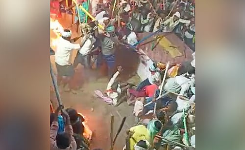 Andhra’s Banni festival leaves dozens injured in traditional stick fight