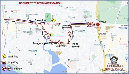Traffic diversions around Hyderabad’s Begumpet from April 21: Details here