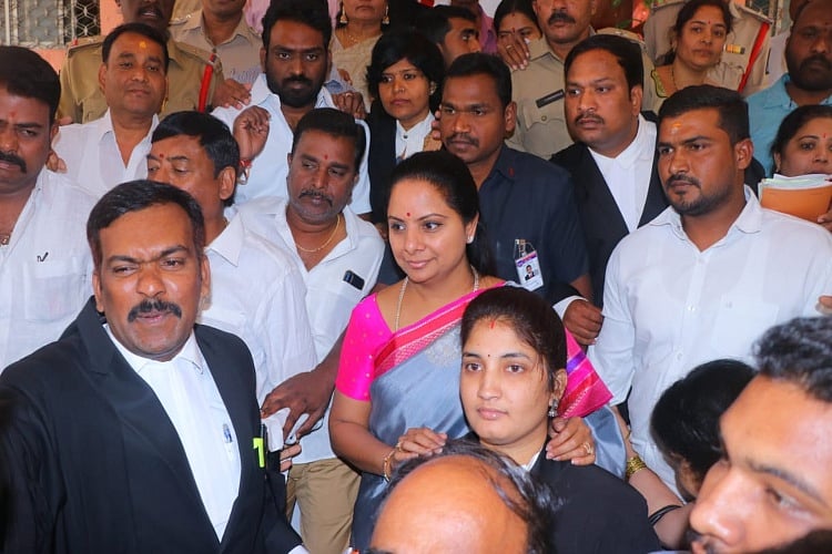 Ex-Nizamabad MP Kavitha appears before Hyderabad court over Telangana ...