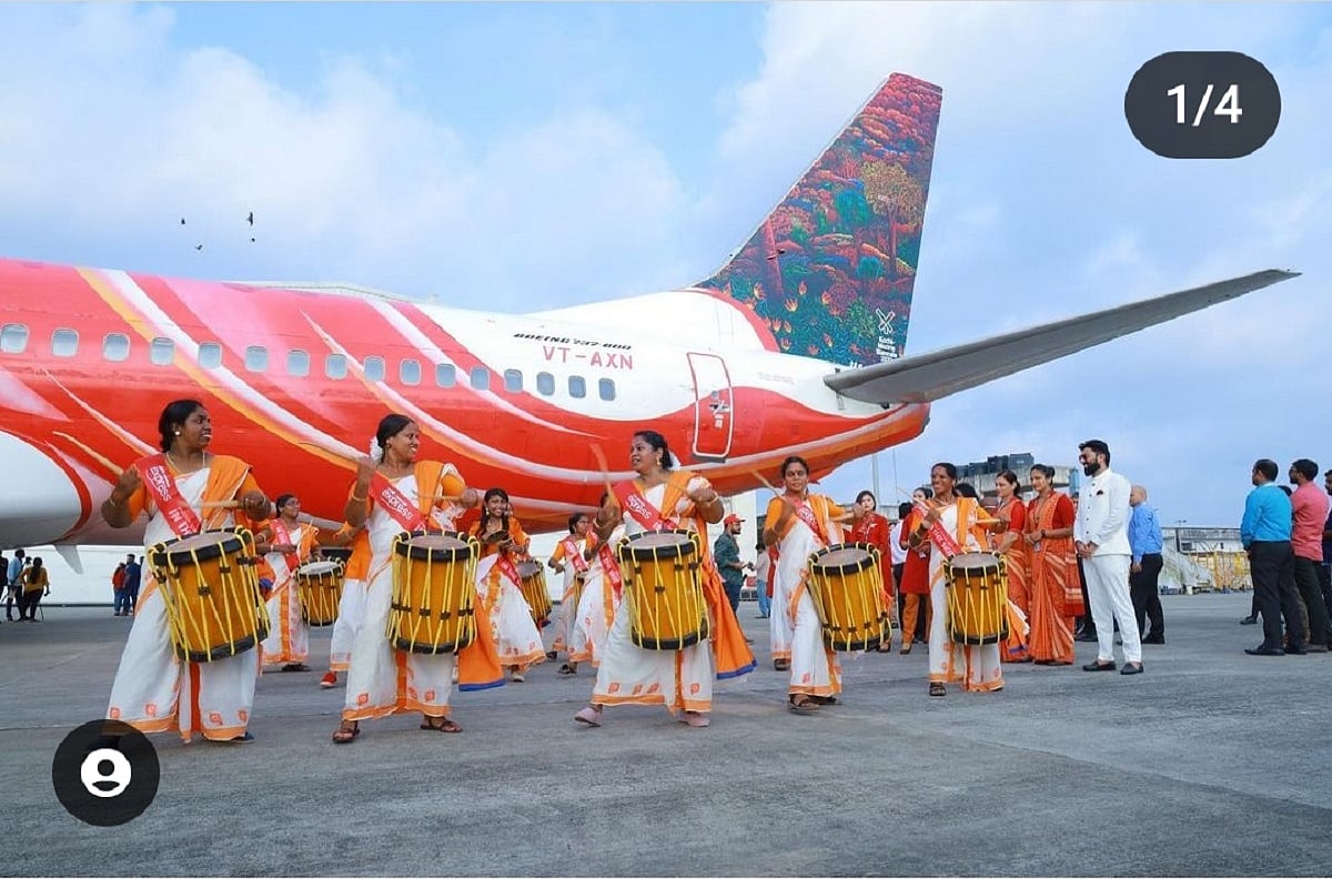 Air India Express gets new tail art, thanks to Kochi biennale