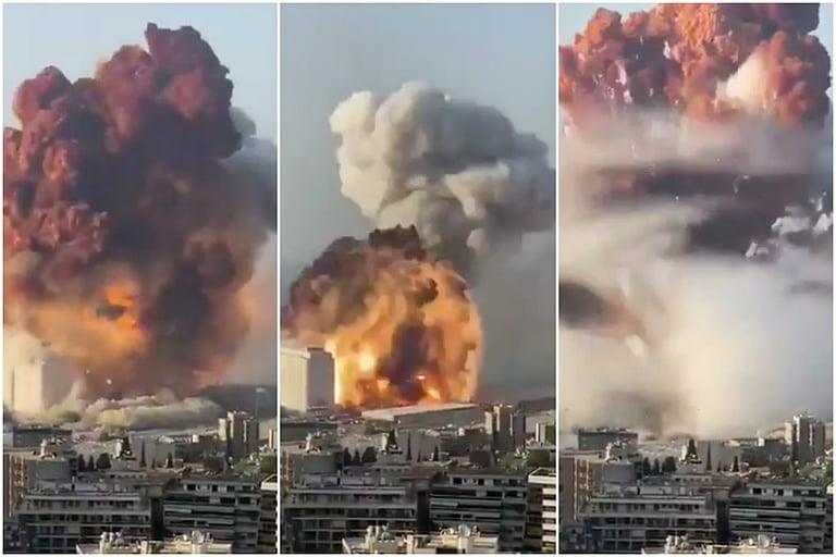 Shocking videos show powerful explosion in Lebanon capital Beirut