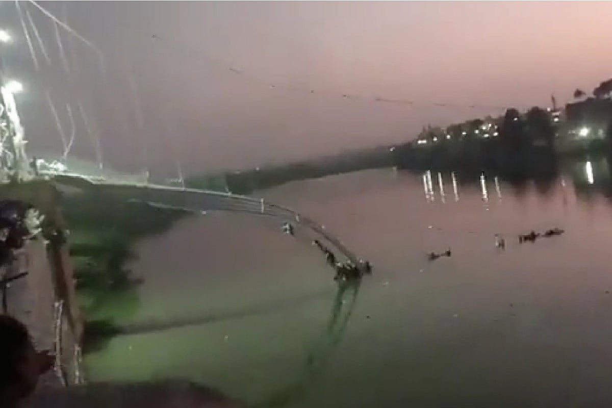 Heritage bridge collapses in Gujarat’s Morbi, hundreds feared missing