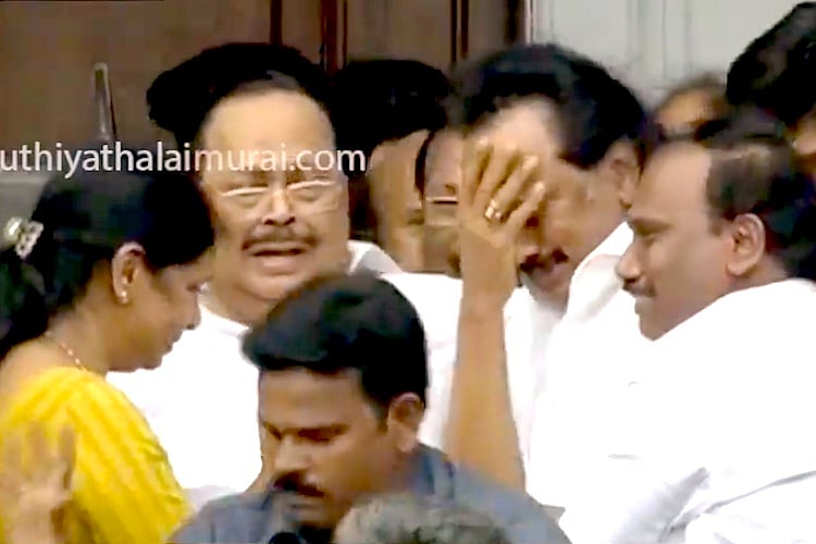 Marina for Karunanidhi: Rajaji hall erupts in cheer, Stalin breaks down