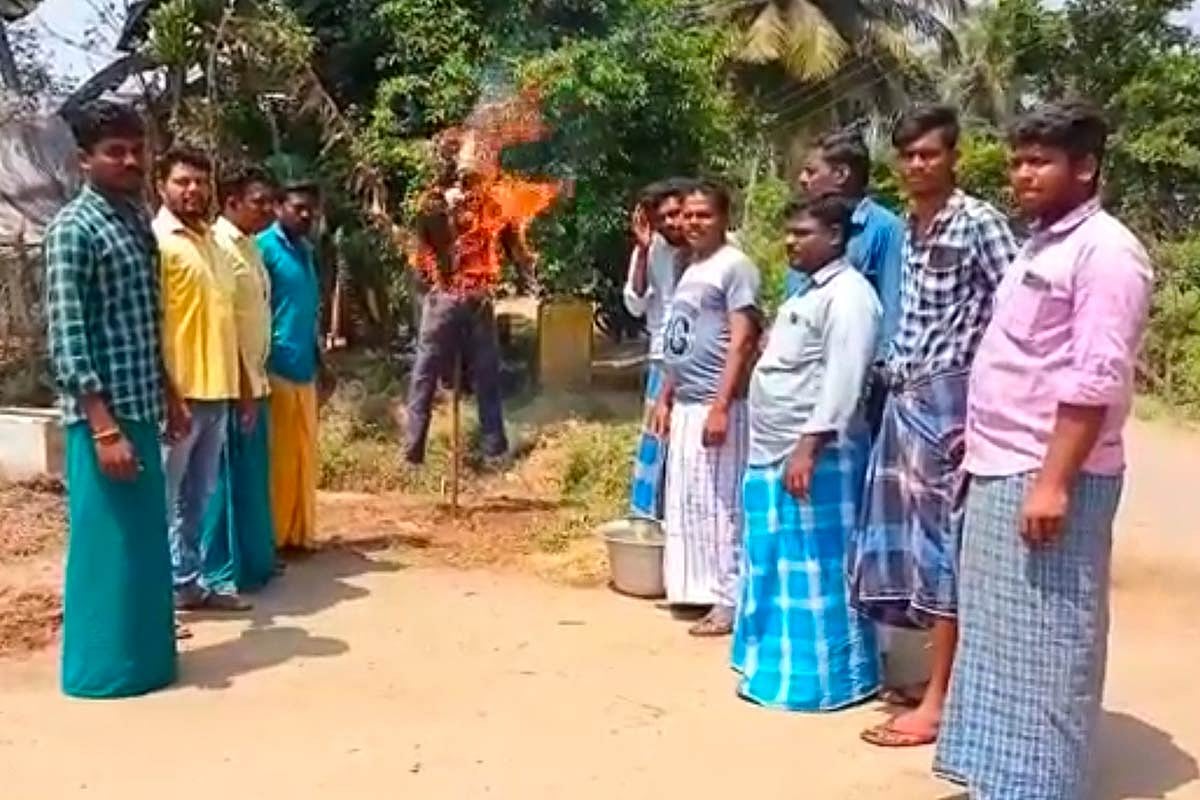 PMK members burn Suriya’s effigy as Etharkkum Thunindhavan hits screens