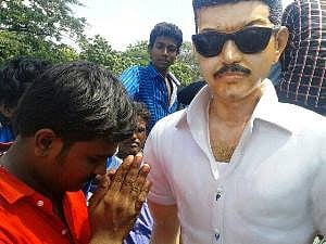 Actor Vijay visits family of fan who died in freak accident
