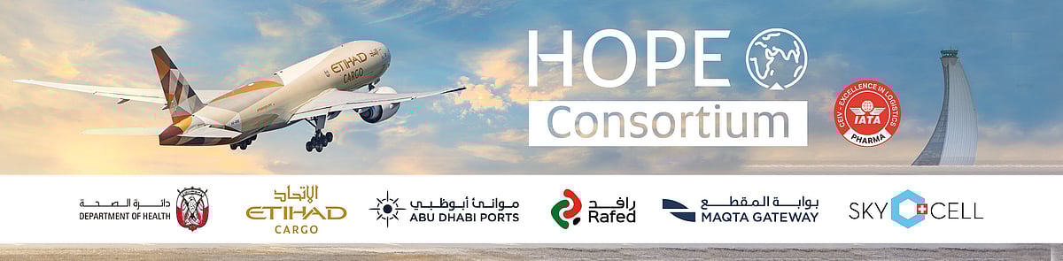 The Hope Consortium Flies COVID-19 Vaccine Doses into Abu Dhabi