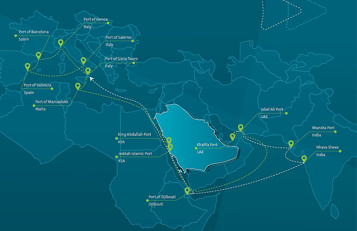 New Trade Corridor Connects Jeddah to India and West Mediterranean