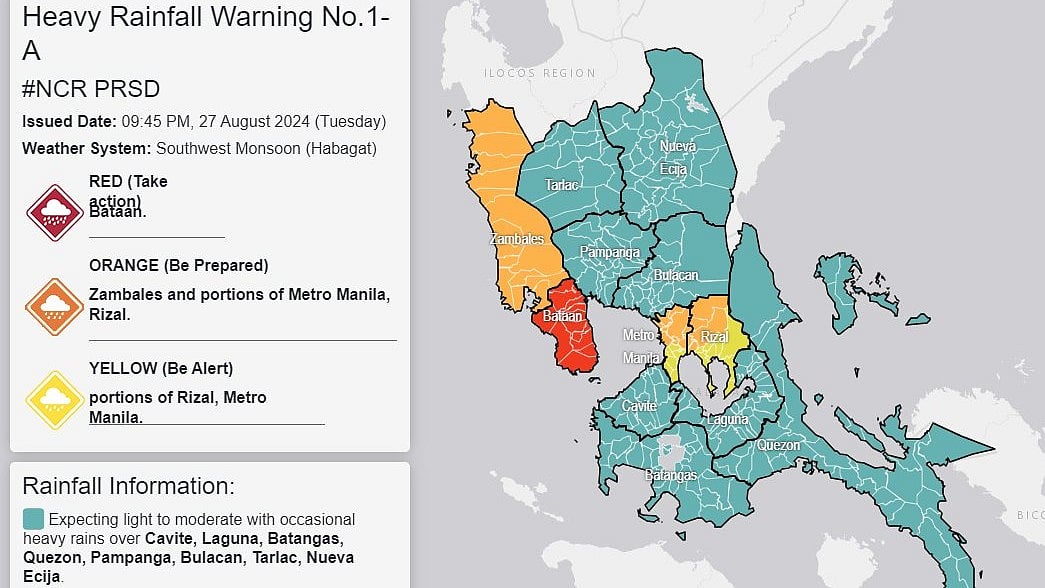 PAGASA issues heavy rainfall warning - flooding threatens Metro Manila ...