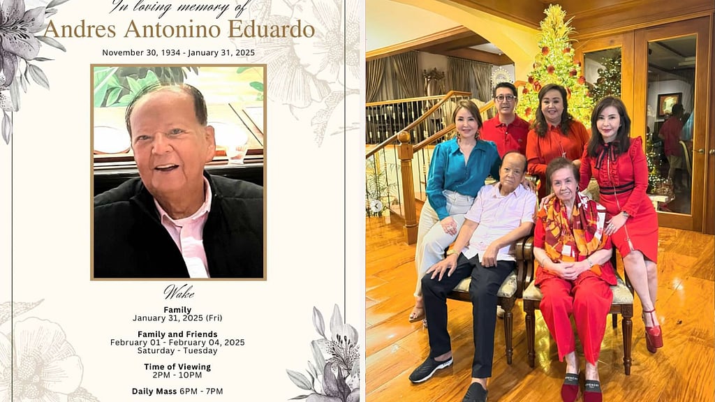 Eduardo Family Patriarch Andres Antonio Eduardo Dies at 90, Wake ...