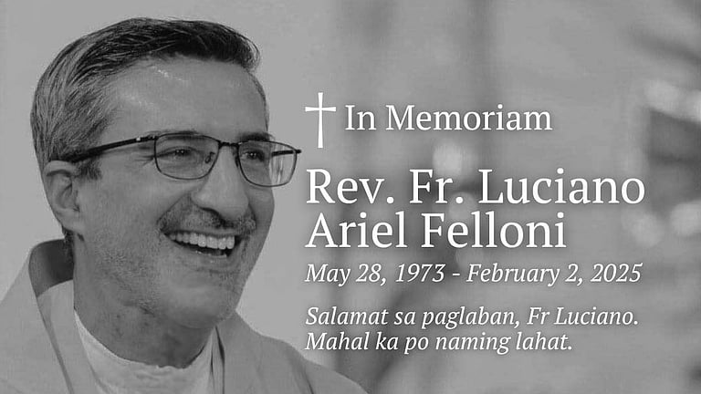 Fr. Luciano Felloni, Caloocan priest and advocate for drug ...