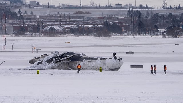 Video shows Toronto plane's hard landing before flipping