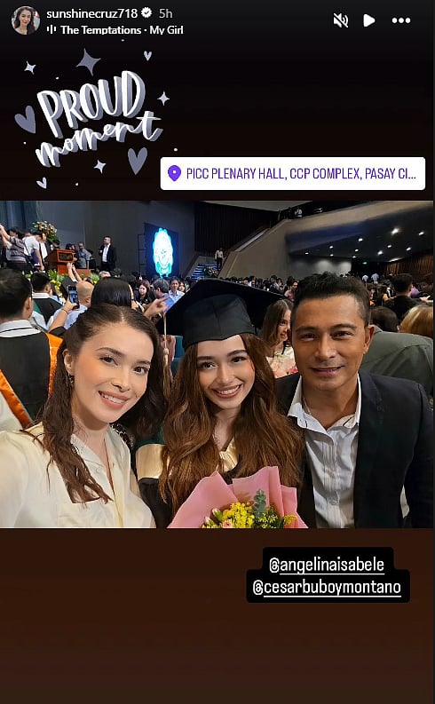 Sunshine Cruz and Cesar Montano Reunite to Celebrate Daughter's College ...