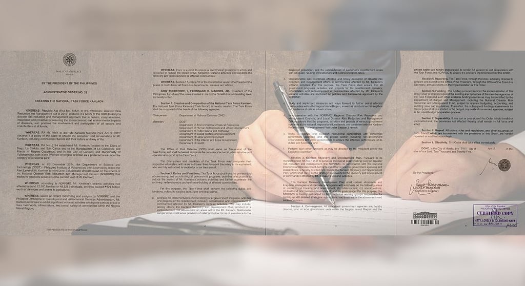 Marcos creates Kanlaon Task Force