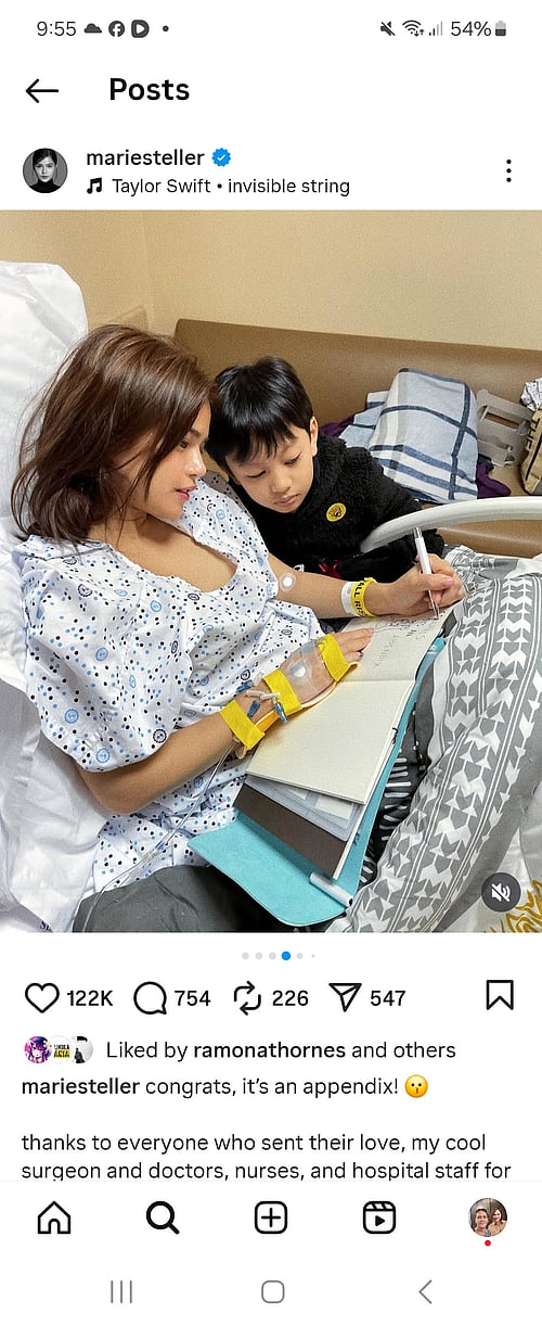 Appendix got Maris Racal confined