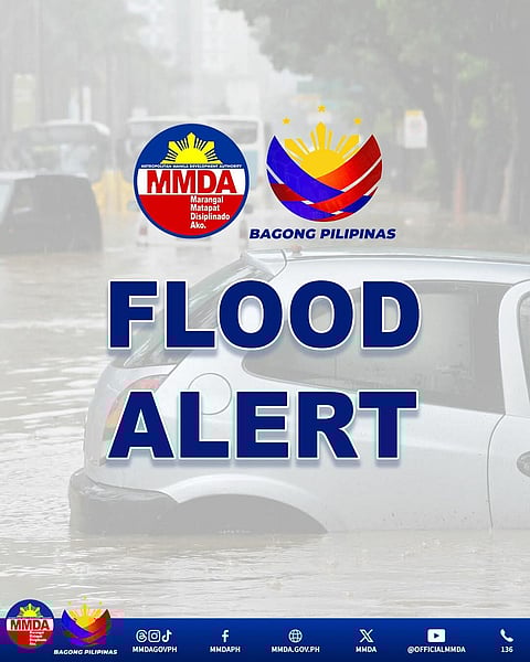 MMDA lists flooded Metro Manila roads due to LPA