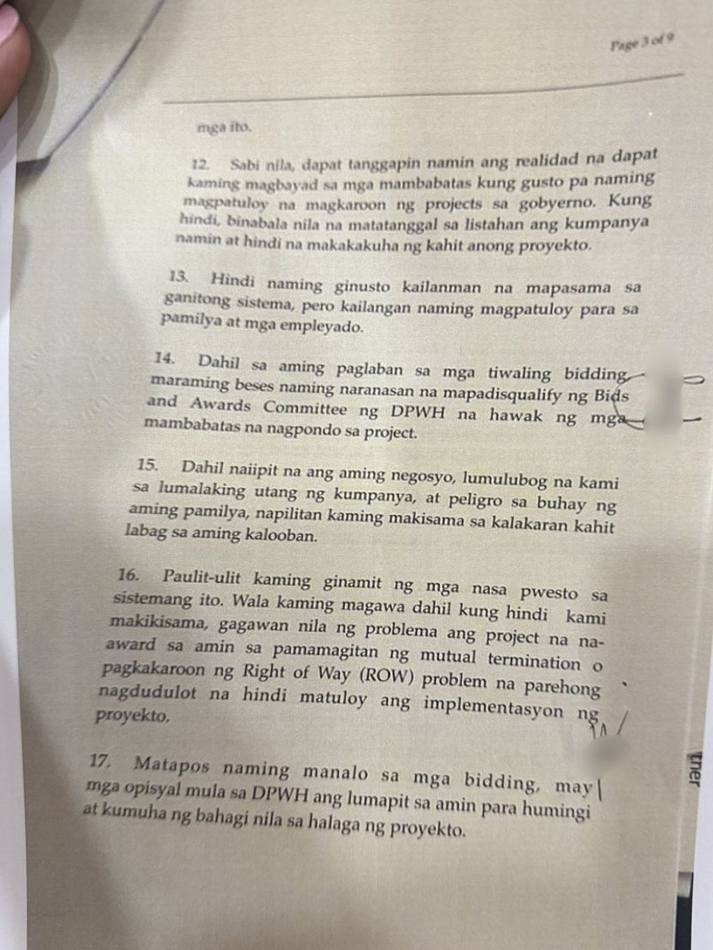 Discayas submit affidavit on corruption in DPWH projects