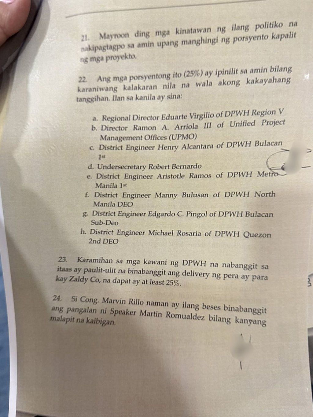 Discayas submit affidavit on corruption in DPWH projects