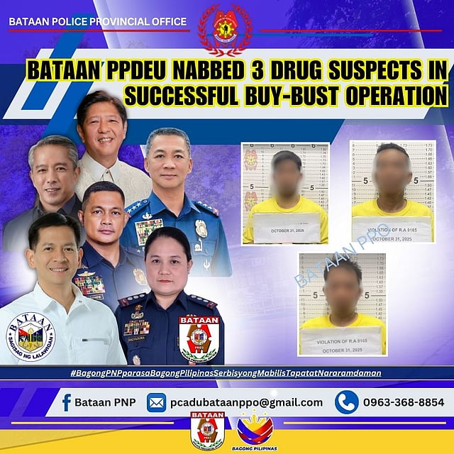 Bataan PNP arrests six wanted persons in provincewide operations