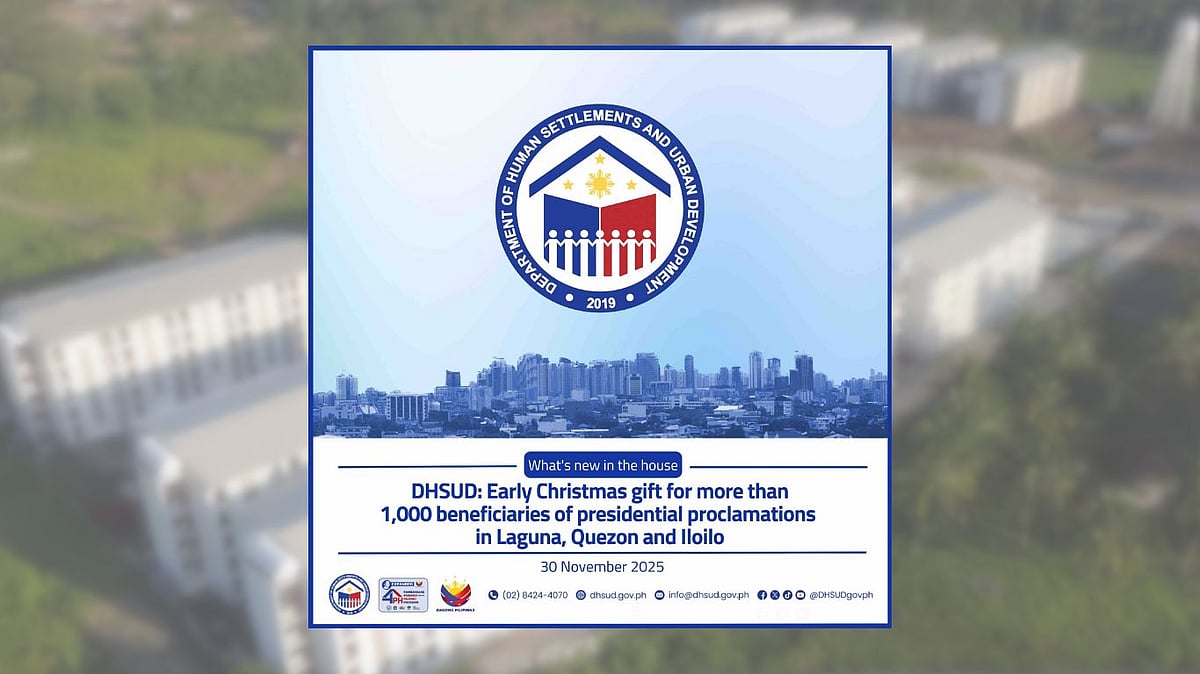 DHSUD to award Certificates of Entitlement to 1,000 families