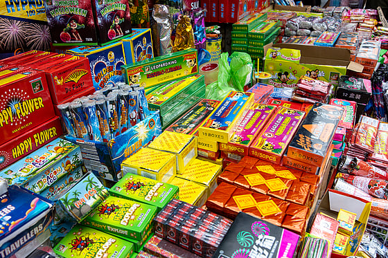 Stores in Divisoria sell firecrackers ahead of New Year celebration