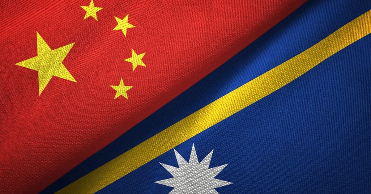 China, Nauru formally resume diplomatic relations