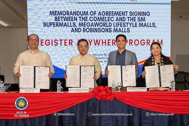 Malls join Comelec's 'Register Anywhere' voter program