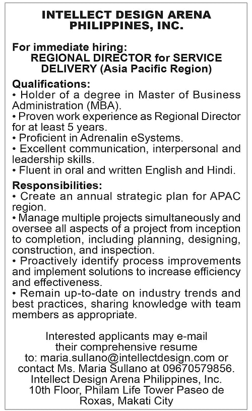 Intellect Design Arena Philippines, Inc.