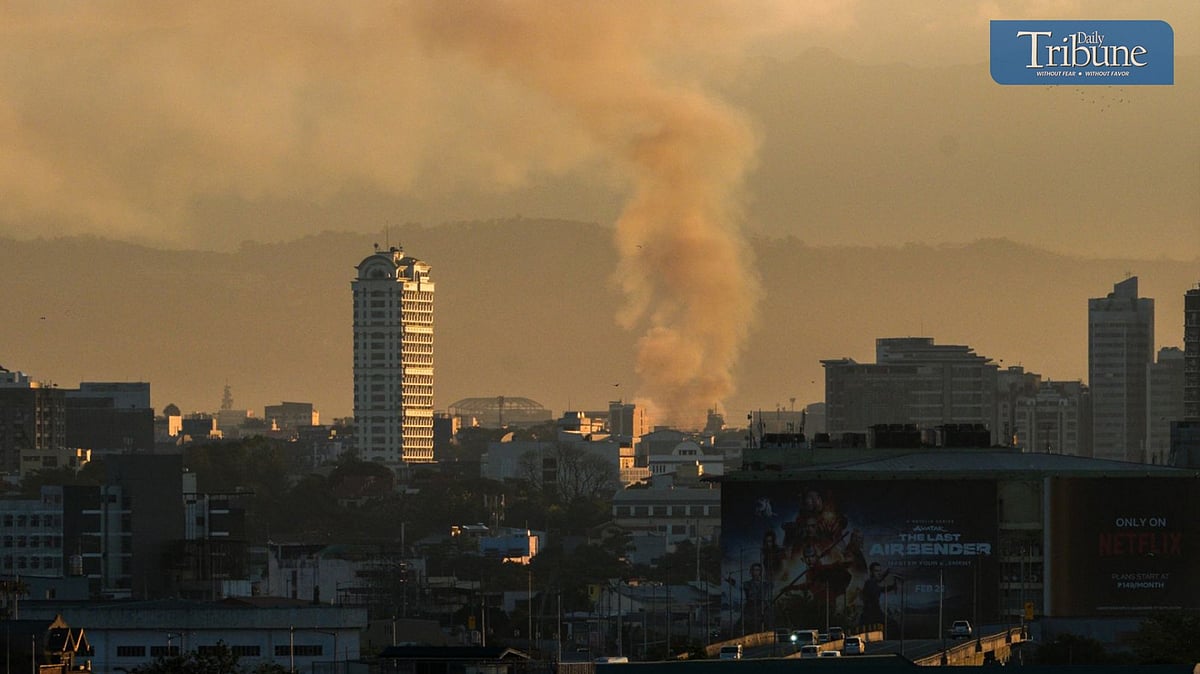 Towering smoke
