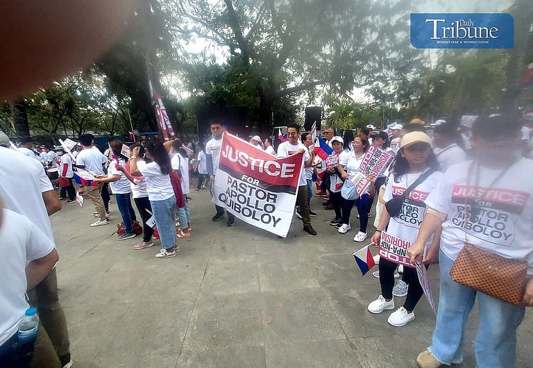 Kingdom of Jesus Christ members rally in support of Quiboloy