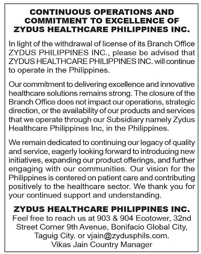 Zydus Healthcare Philippines Inc.
